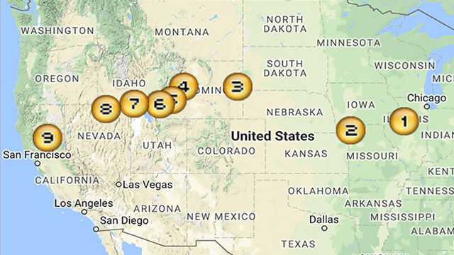 Map of the Donner Party Route | American Experience | Official Site | PBS