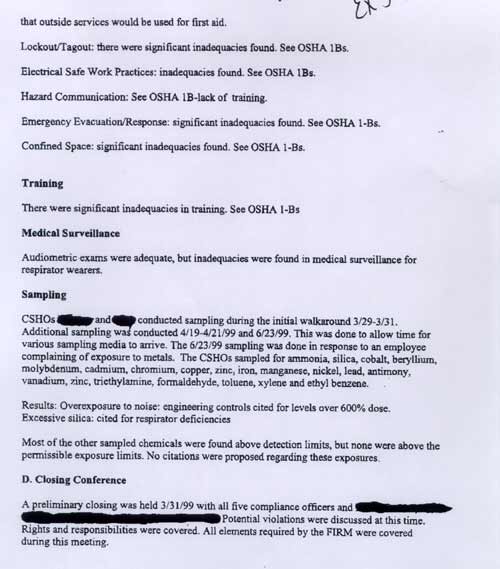 Osha Inspection Report (3) | FRONTLINE | PBS