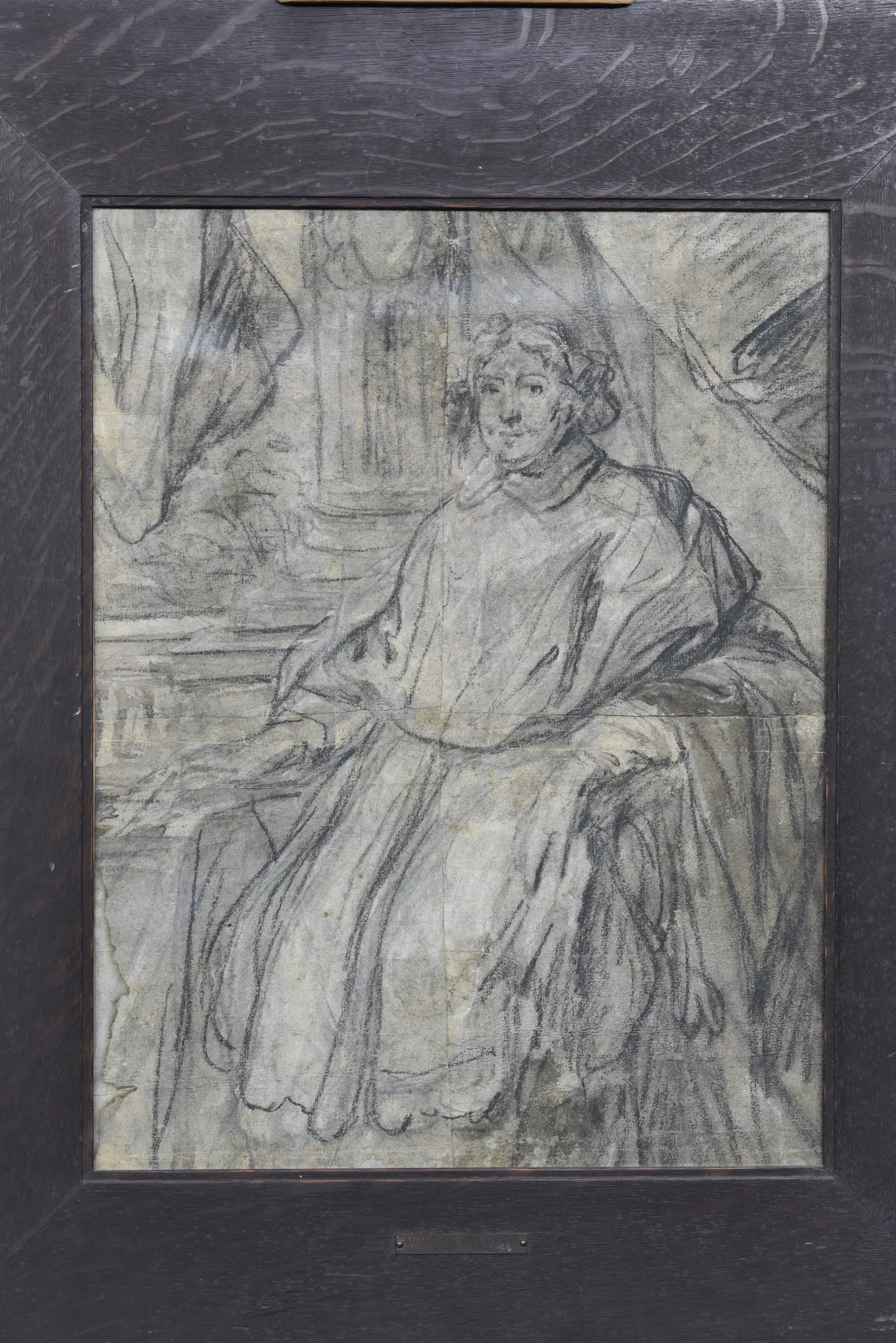 Possible Van Dyck Charcoal & Chalk Portrait, ca. 1630 | Antiques ...