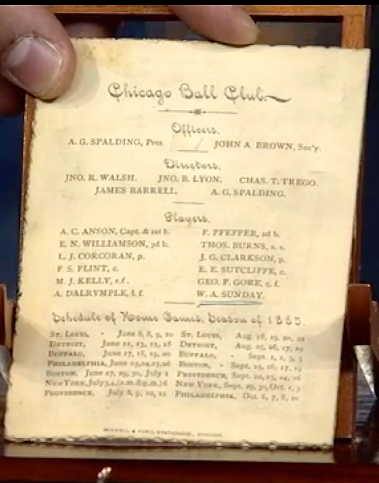 See the 1885 Chicago Ball Park Program Up Close! | Antiques Roadshow | PBS