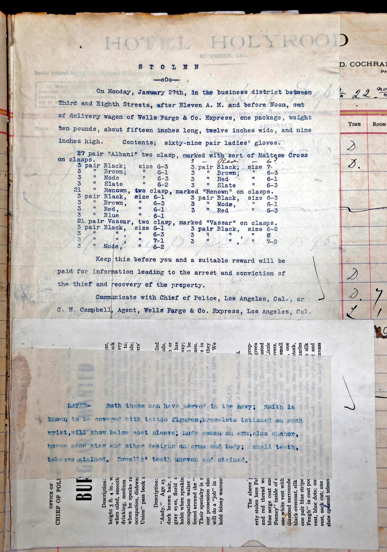 Wanted Posters in Hotel Ledgers, ca. 1900 | Antiques Roadshow | PBS