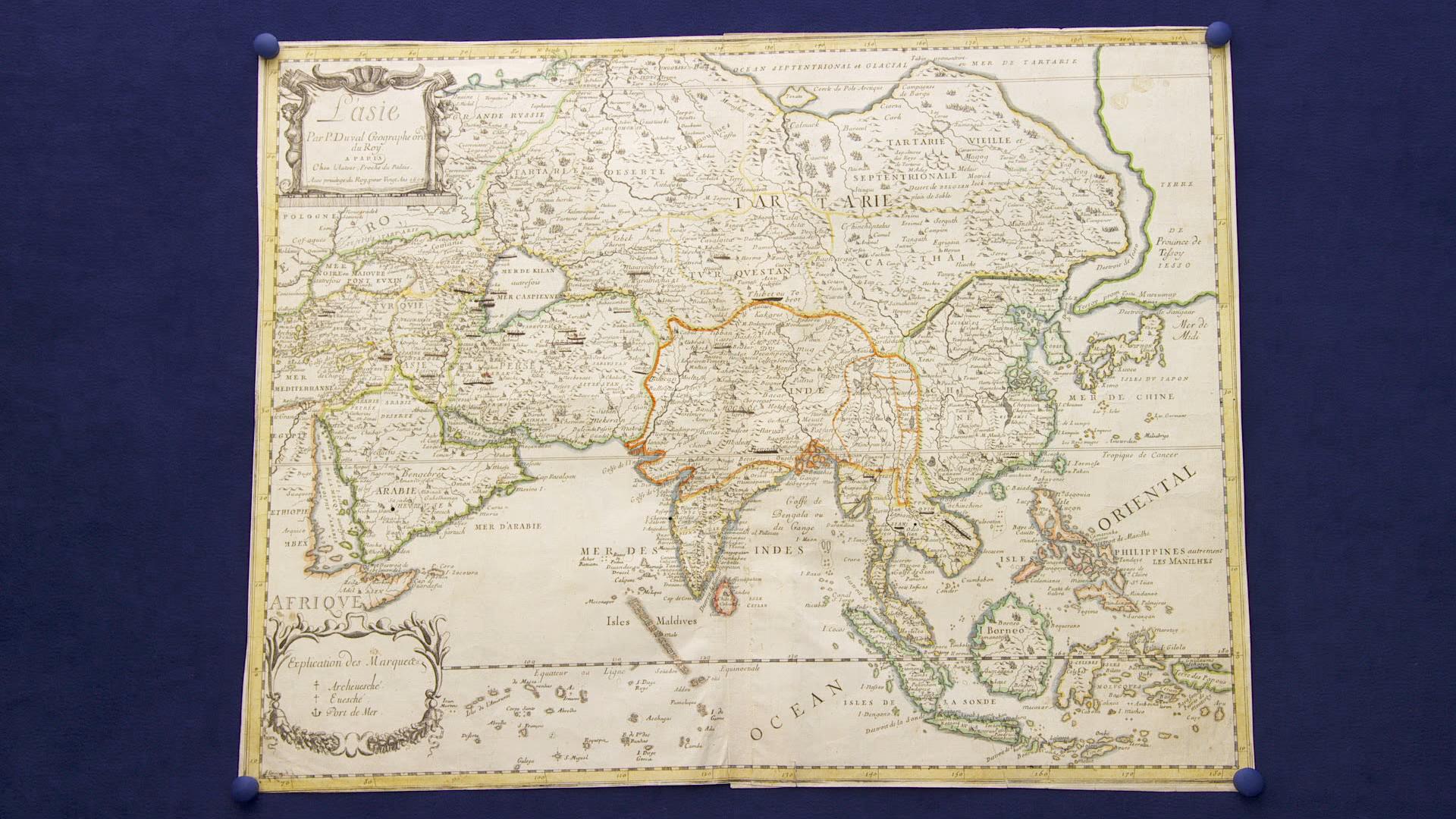1664 Pierre Duval Asia Map | Antiques Roadshow | PBS