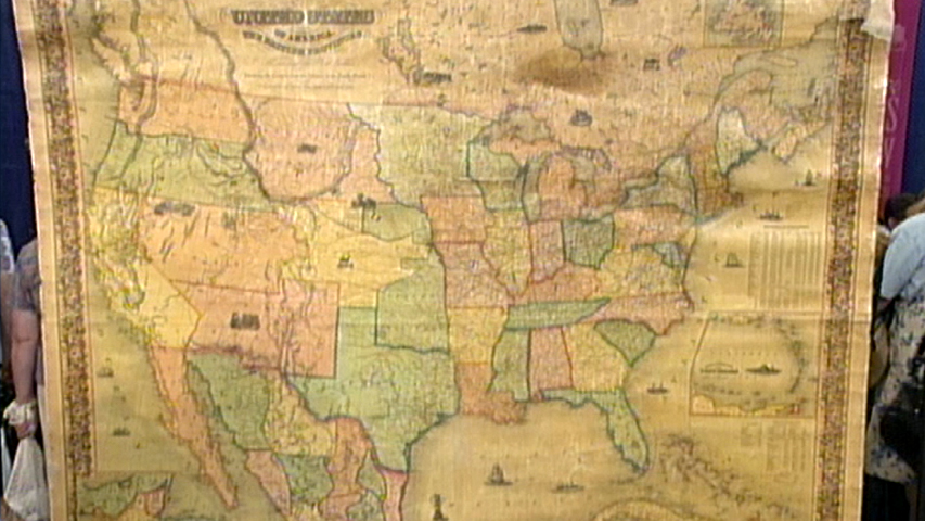 1853 Colton U.S. Wall Map | Antiques Roadshow | PBS