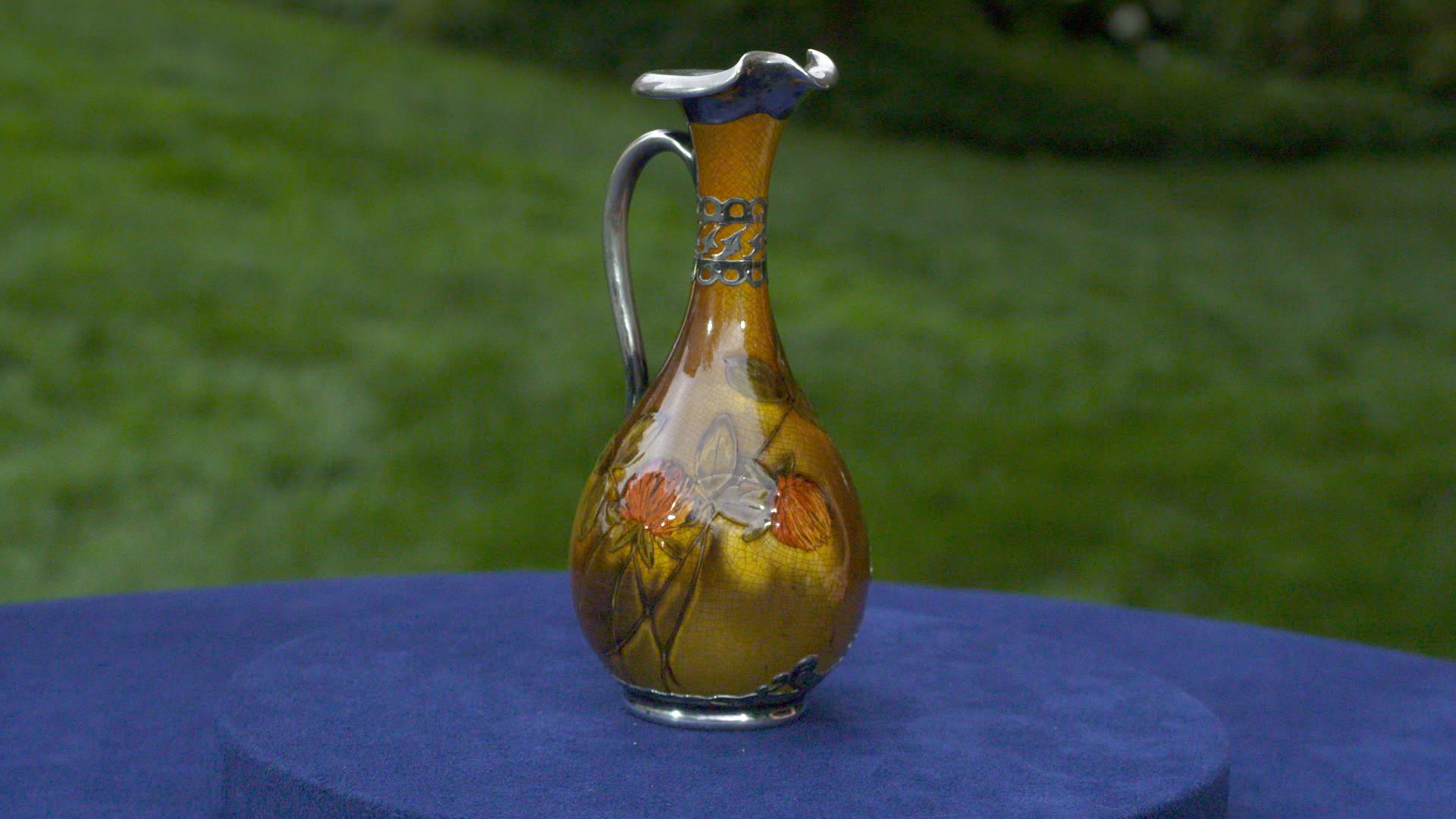 1892 Rookwood Ewer with Gorham Silver | Antiques Roadshow | PBS