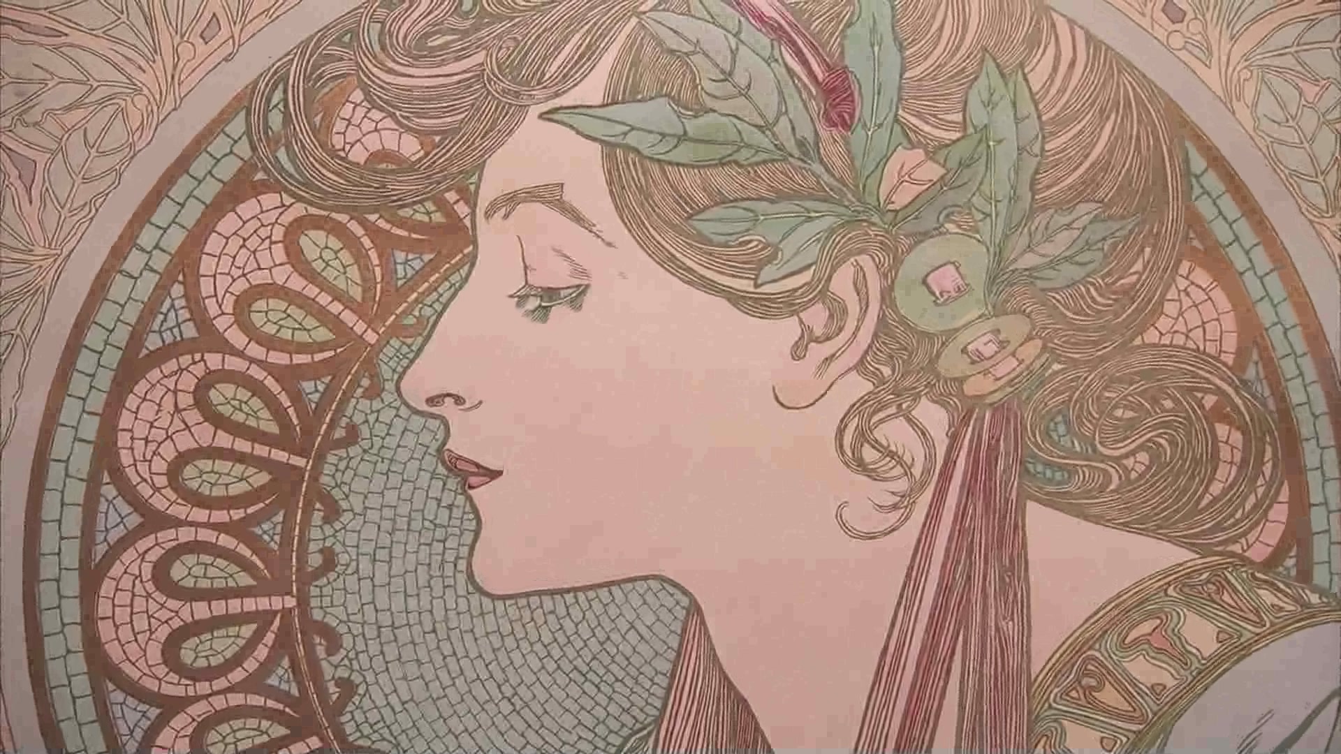 1901 Alphonse Mucha "Laurel" Decorative Panel | Antiques Roadshow | PBS