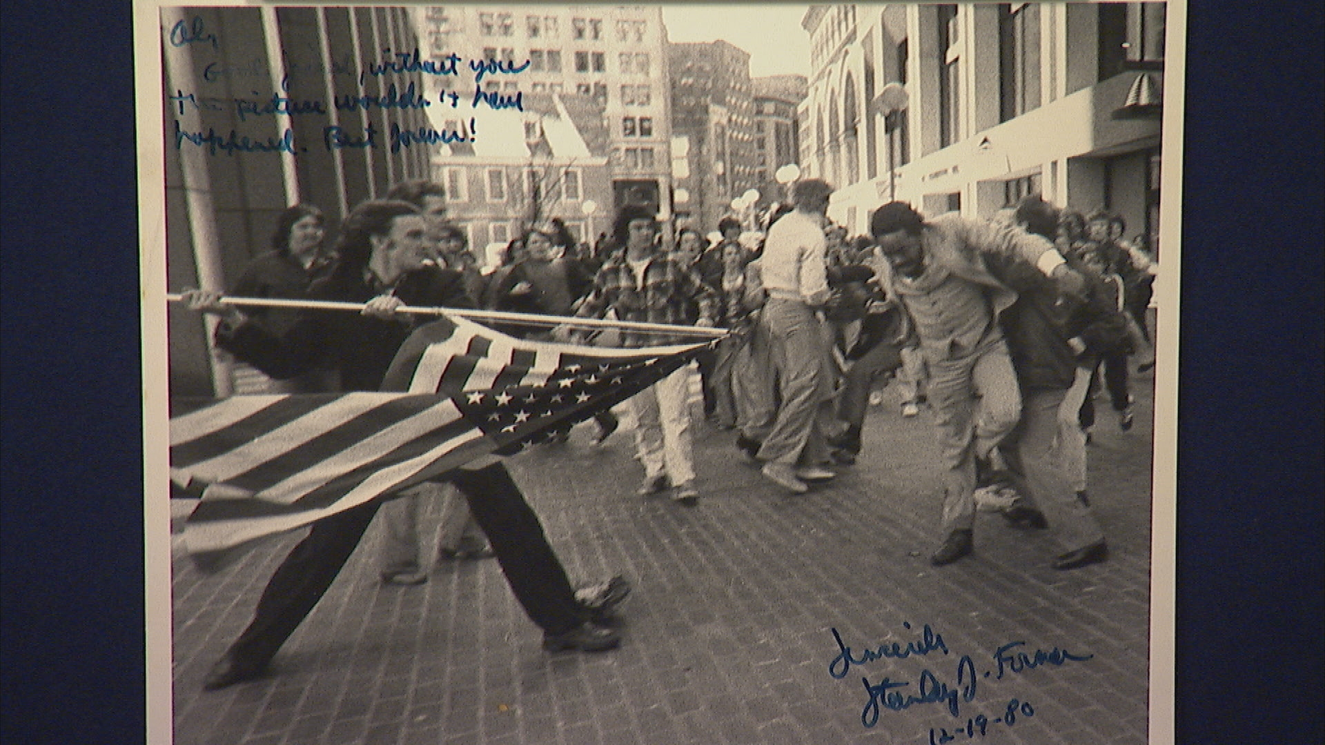 1976 Stanley Forman-signed “Soiling of Old Glory" Photo | Antiques ...