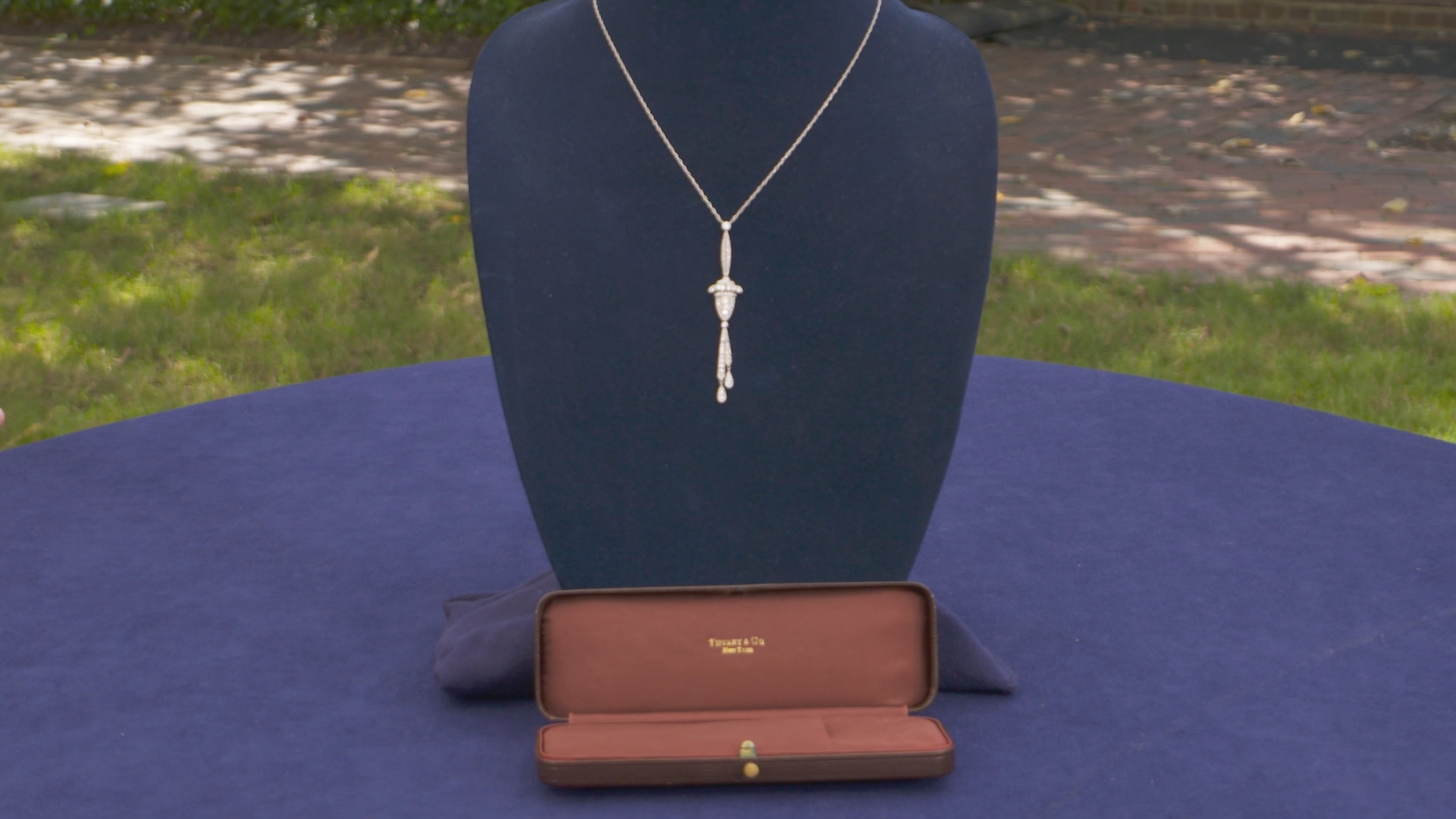 Platinum & Diamond Lavalier Necklace, ca. 1920 | Antiques Roadshow | PBS