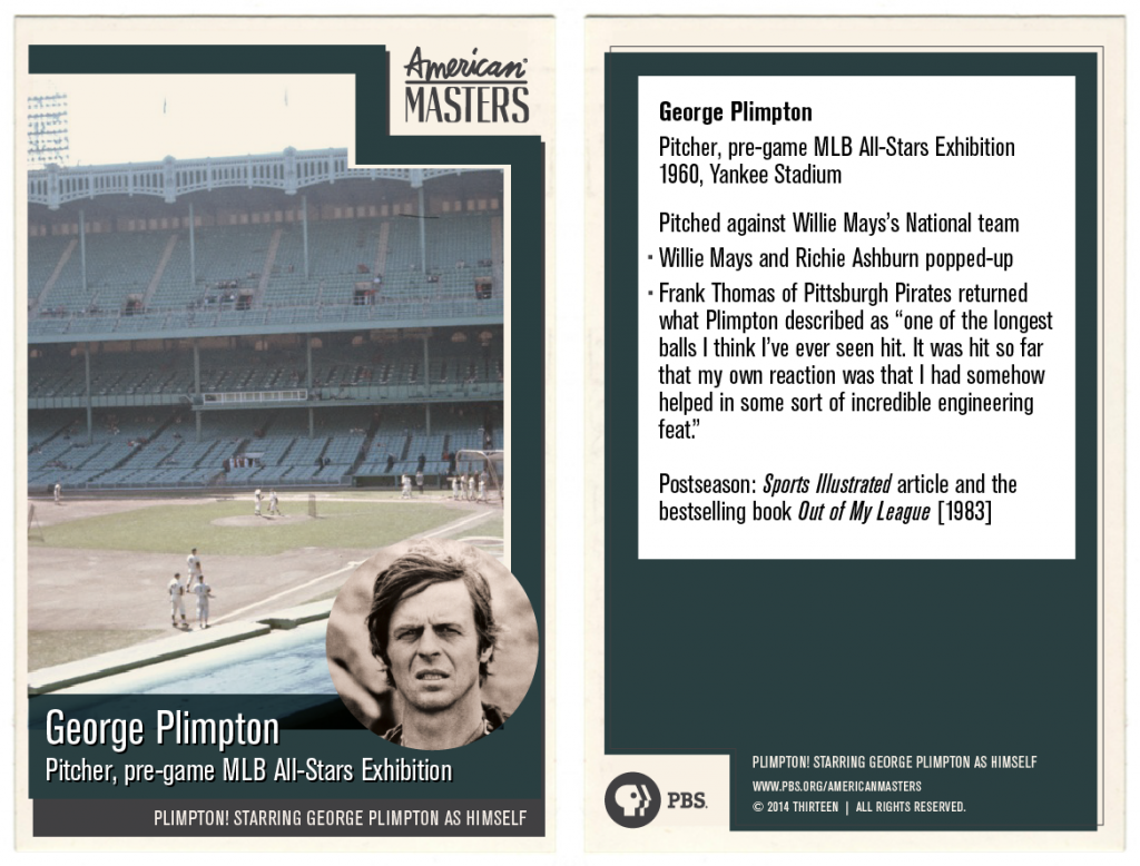 George Plimpton | George Plimpton Trading Cards | American Masters | PBS