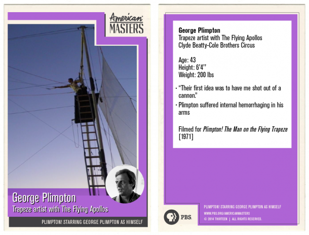 George Plimpton | George Plimpton Trading Cards | American Masters | PBS