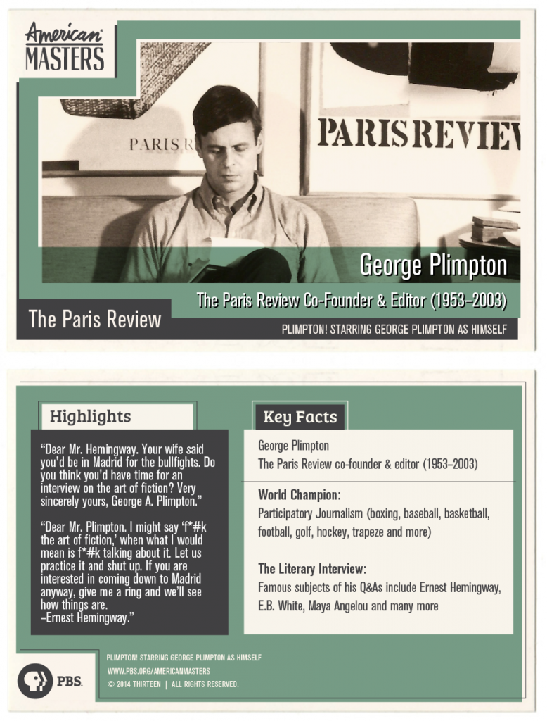 George Plimpton | George Plimpton, The Paris Review and American ...